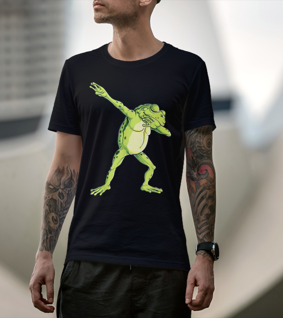 Kids Funny Dabbing Frog Animal Dab T-Shirt