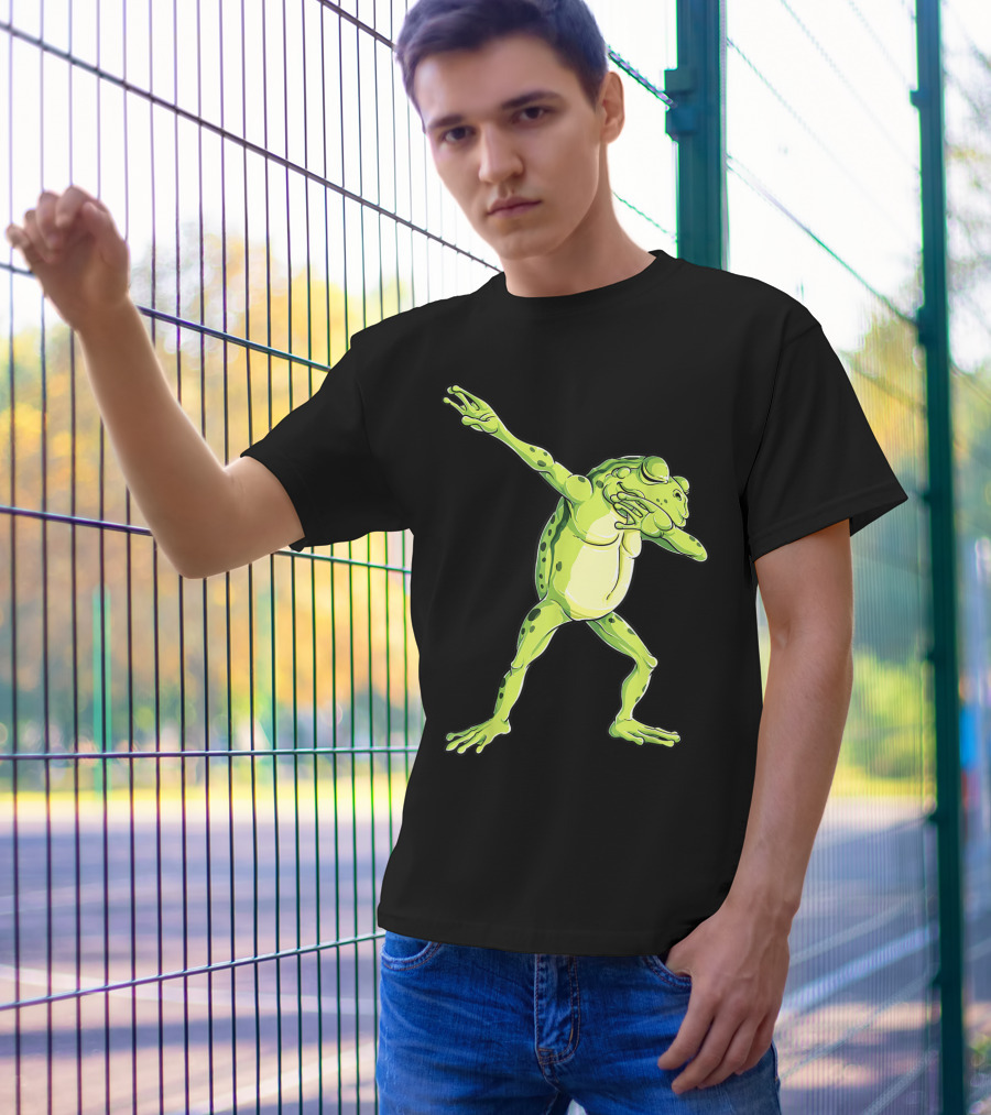Kids Funny Dabbing Frog Animal Dab T-Shirt