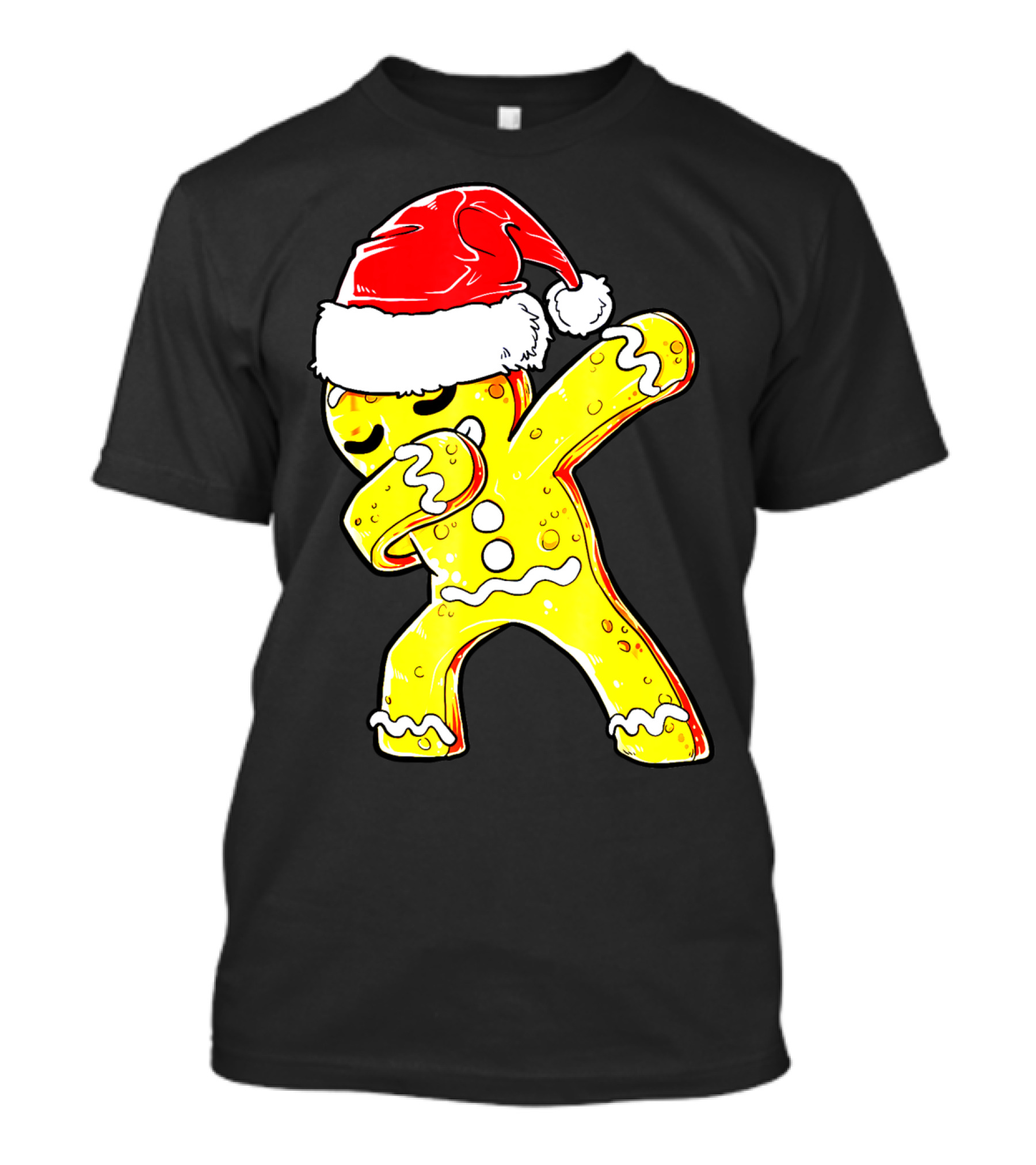 Dabbing Gingerbread Santa Christmas Dance T-Shirt