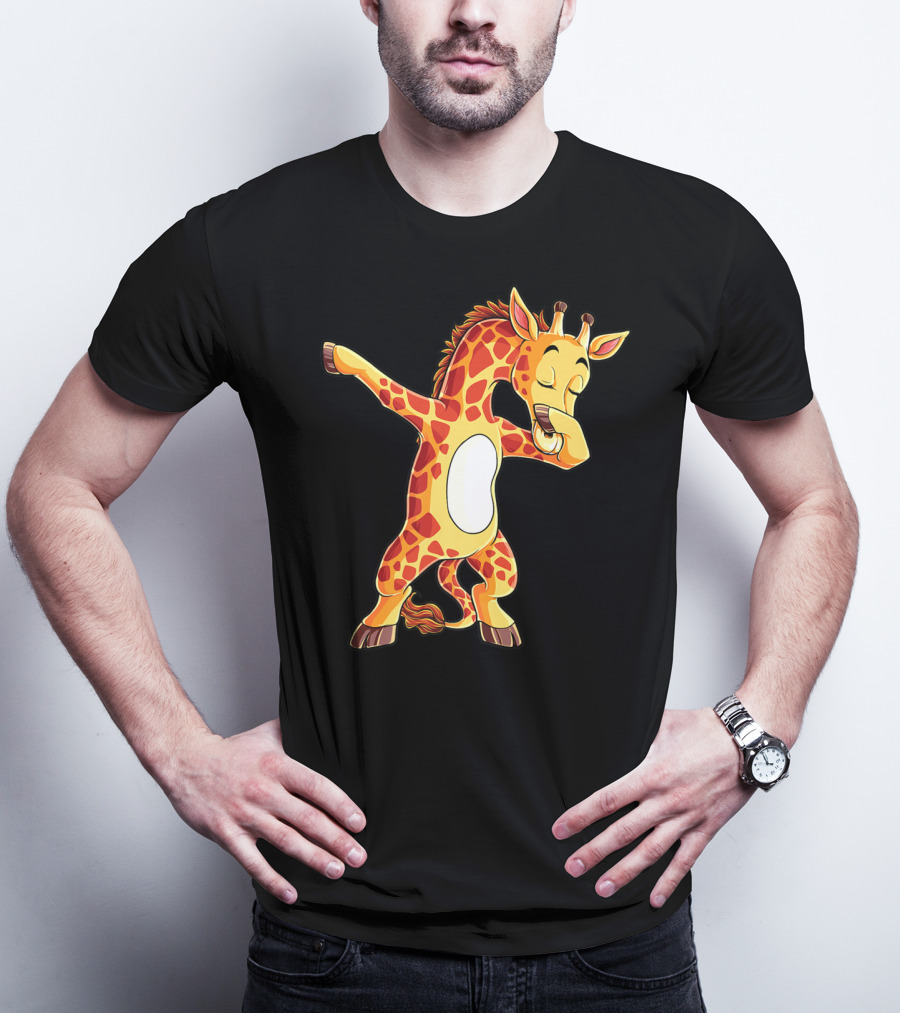 Funny Dabbing Giraffe Dance Pose Giraffes Dab T-Shirt