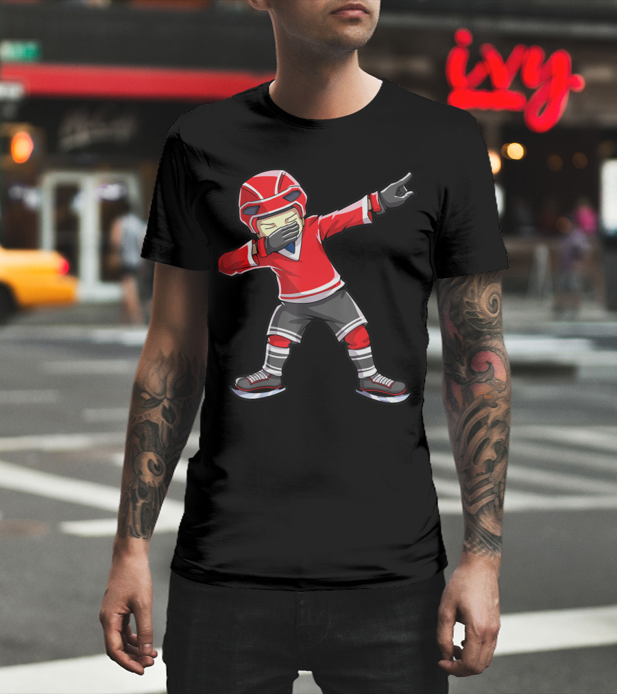 Dabbing Hockey Player Boys Men Kids Dab Squad T-Shirt