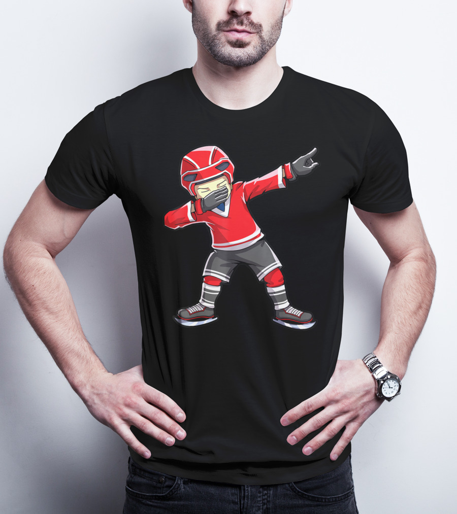 Dabbing Hockey Player Boys Men Kids Dab Squad T-Shirt