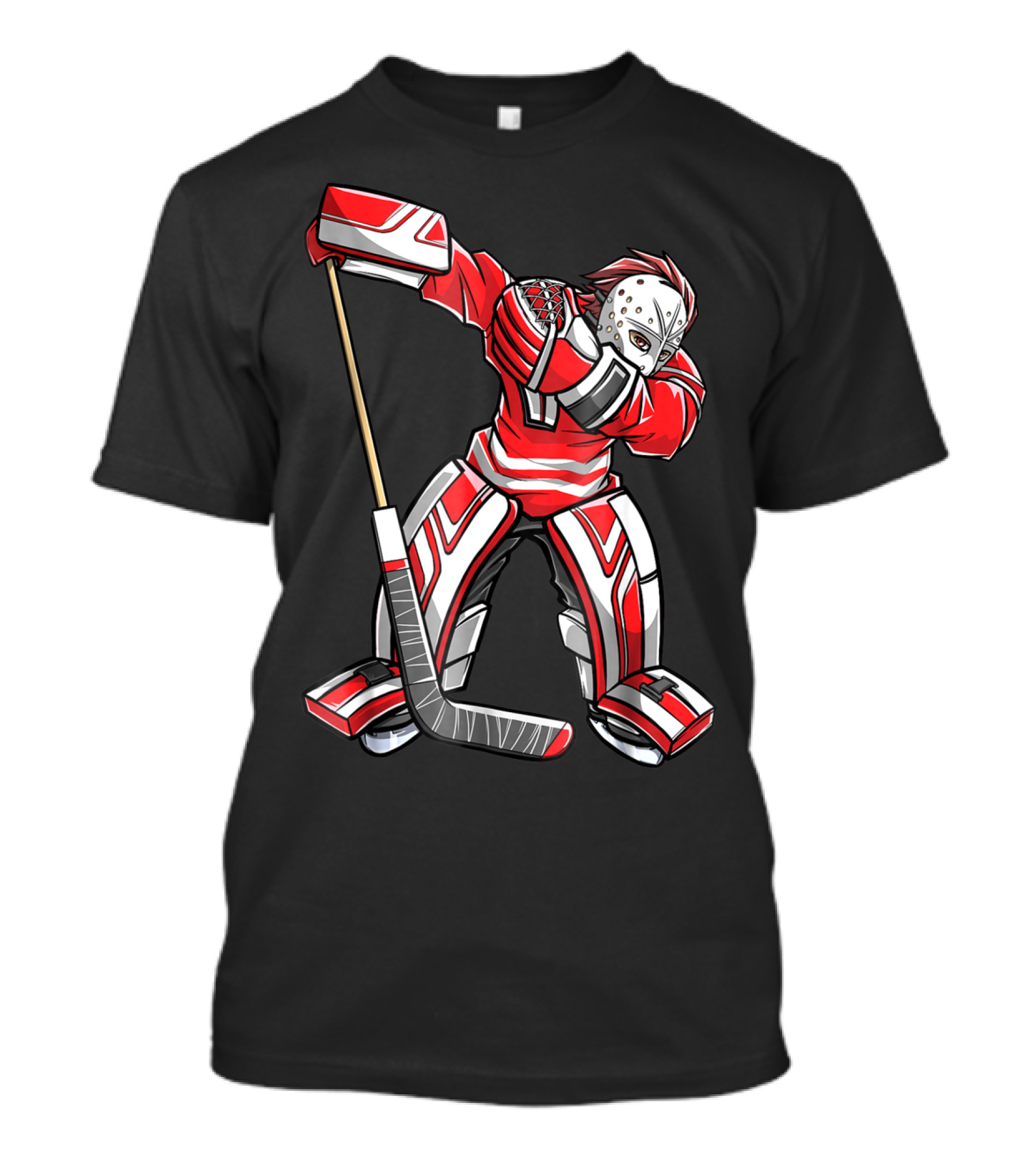 Dabbing Ice Hockey Masked Player Funny Dab Squad T-Shirt