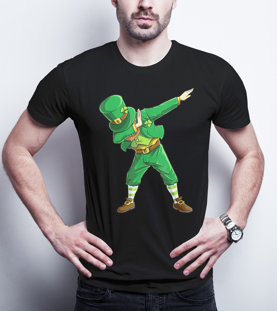 Dabbing Leprechaun St Patricks Day Boys Dab Dance Pose T-Shirt