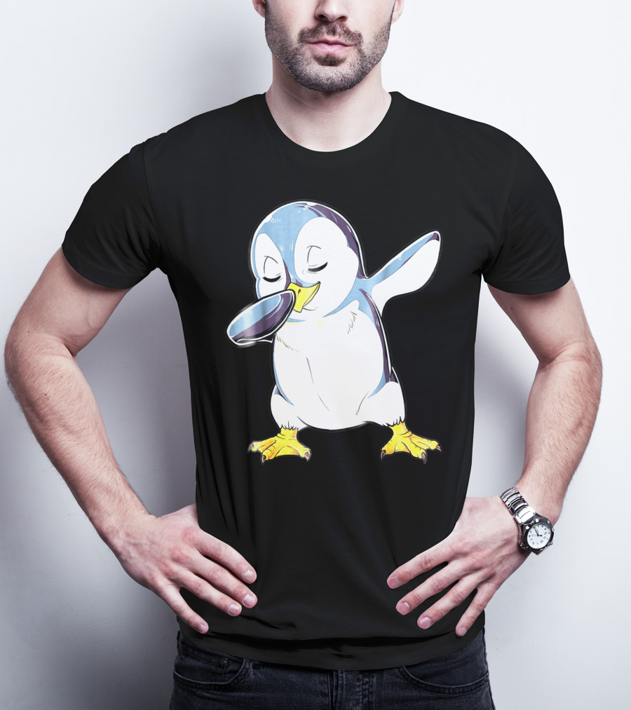 Dabbing Penguin Kids Boys Funny Dab Dance Bird Cute Fun T-Shirt