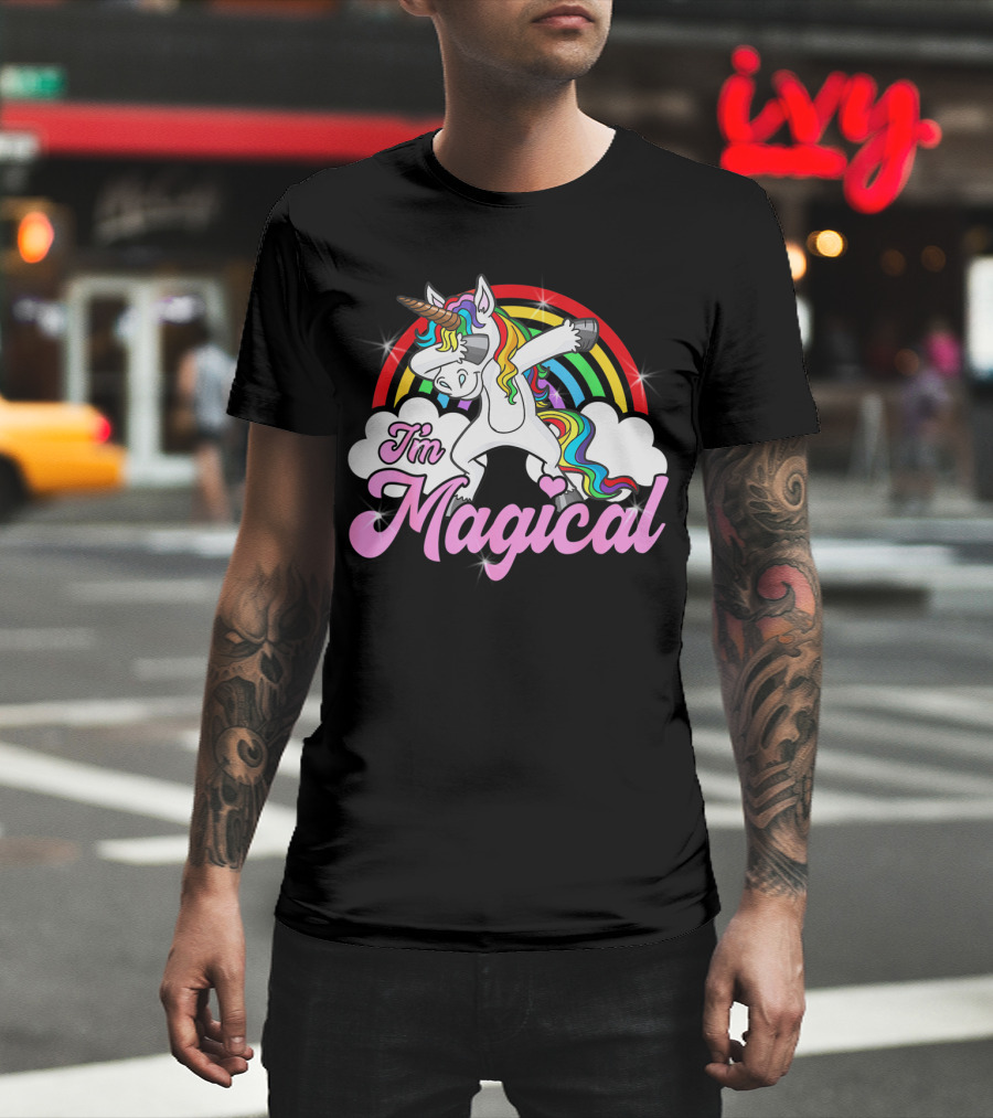 I'm Magical Dabbing Unicorn Rainbow T-Shirt