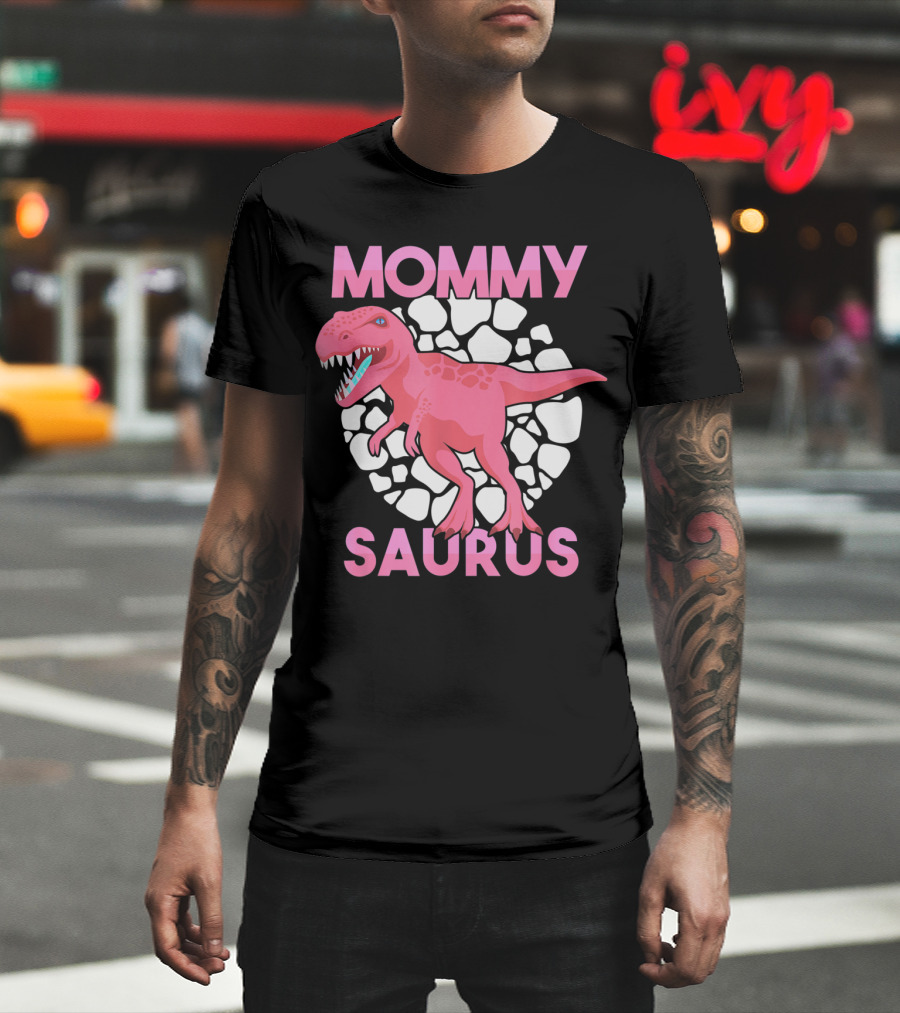 Mommy Saurus Dinosaur Lover Tyrannosaurus Rex Family T-Shirt