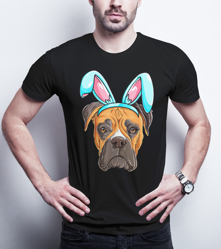 Easter Bunny Dog Boxer T-Shirt