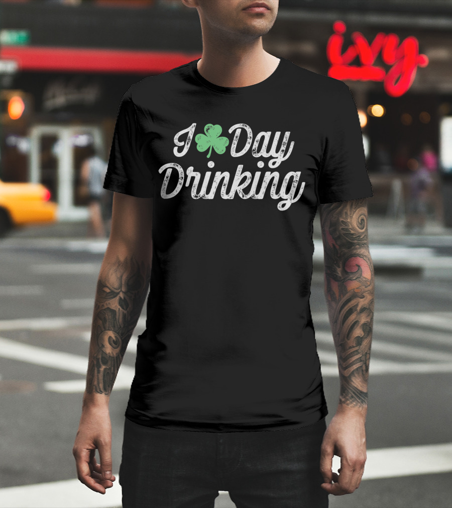 I Shamrock Day Drinking St Patricks Day Women Men Beer T-Shirt