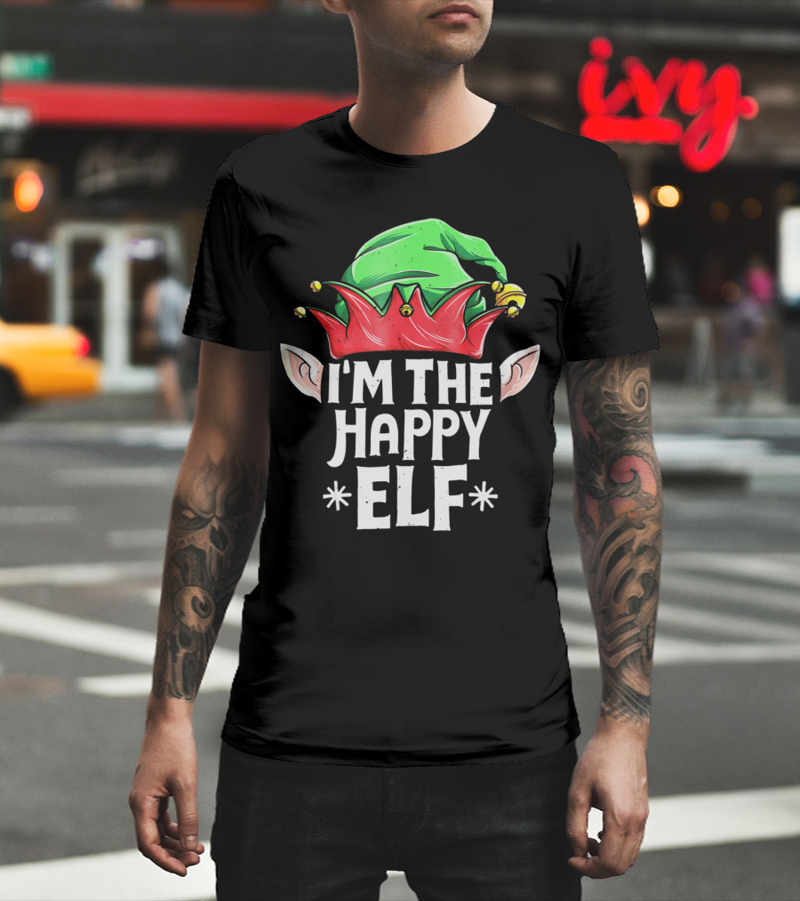 I'm The Happy Elf Christmas Themed Holiday T-Shirt