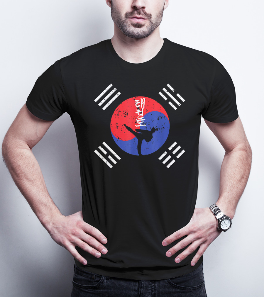 Korean Taekwondo Taegeukki Martial Arts Kids Adults T-Shirt