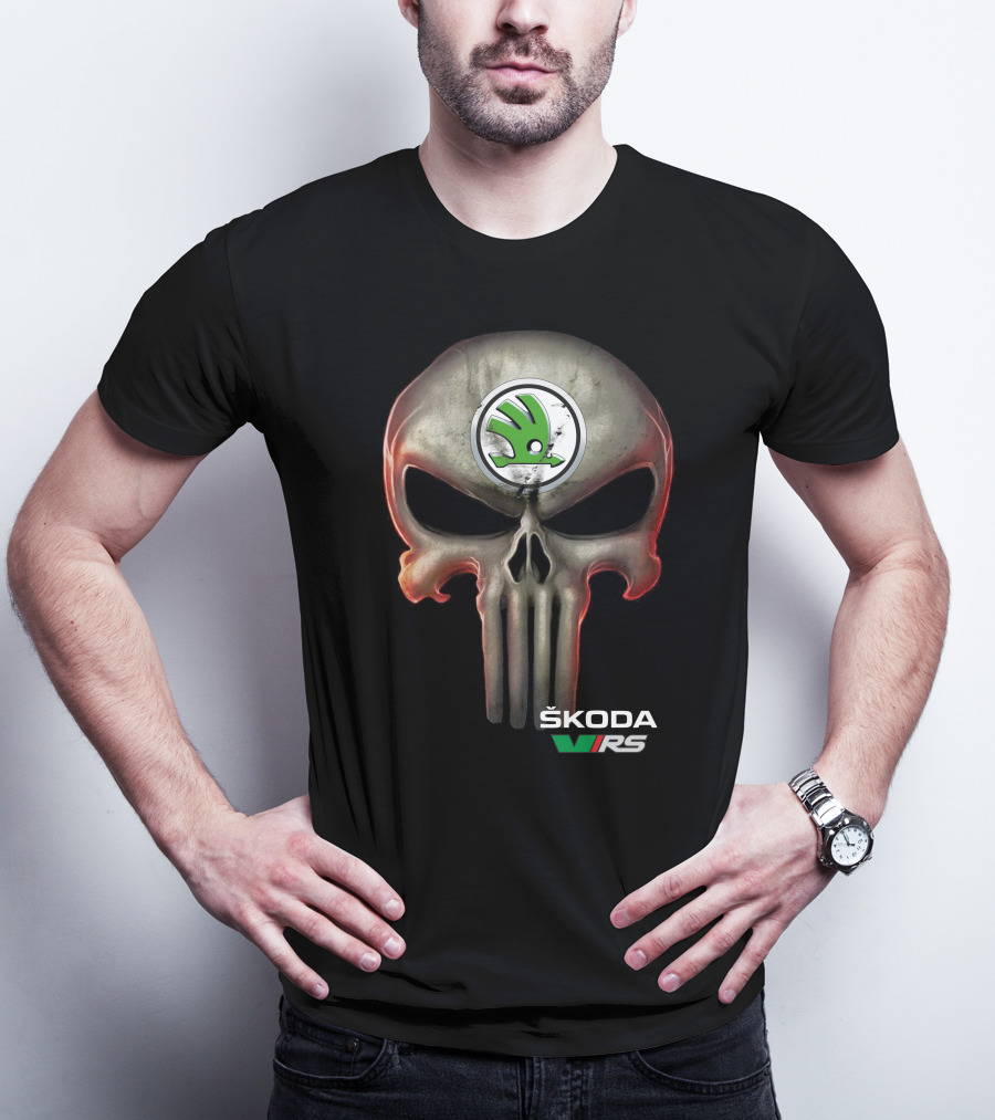 Škoda VRS Skull Punisher Emblem T-Shirt