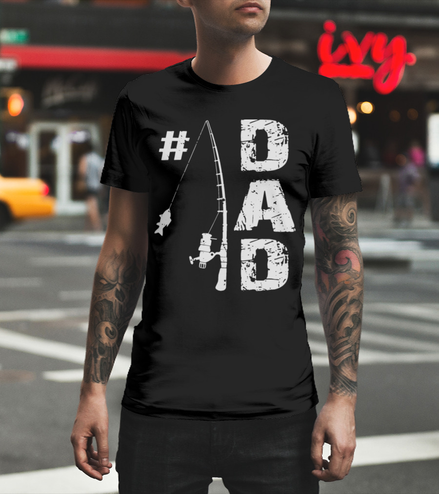 Dad Fishing Rod And Fish T-Shirt