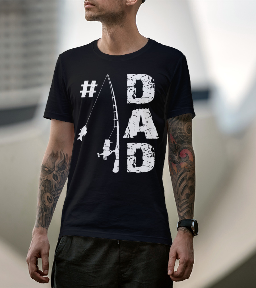 Dad Fishing Rod And Fish T-Shirt