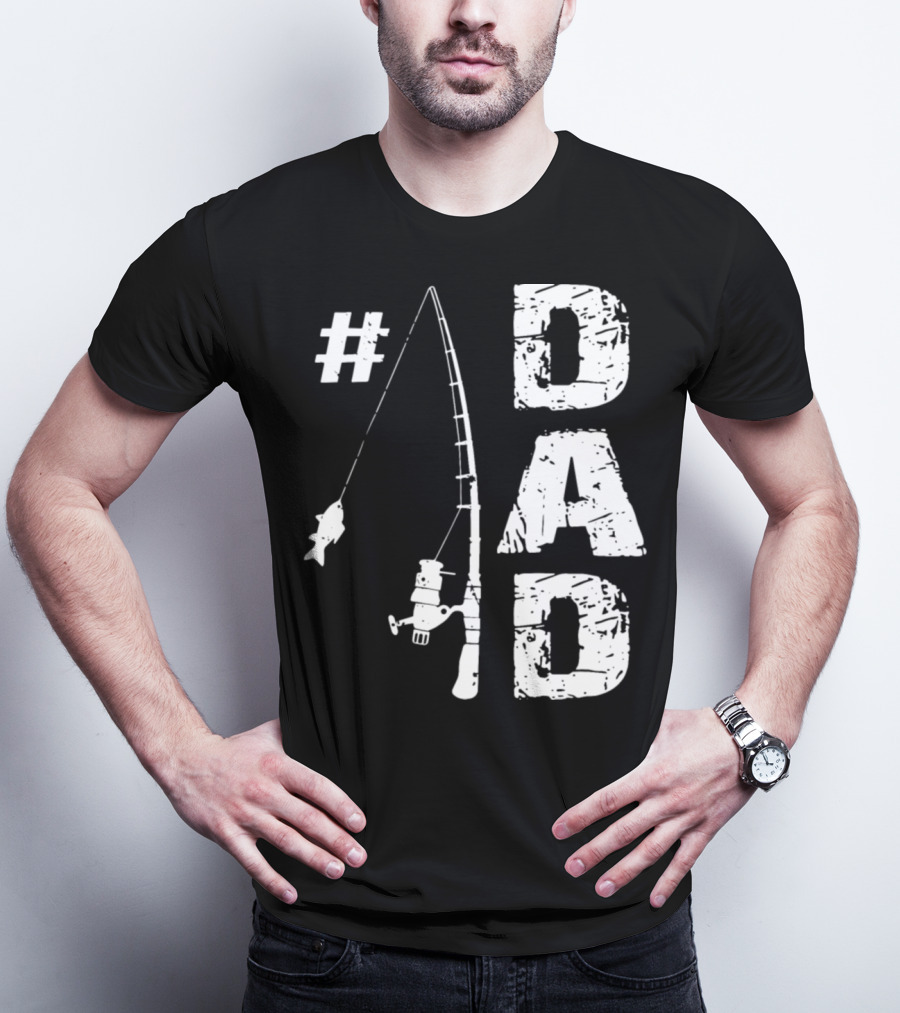 Dad Fishing Rod And Fish T-Shirt