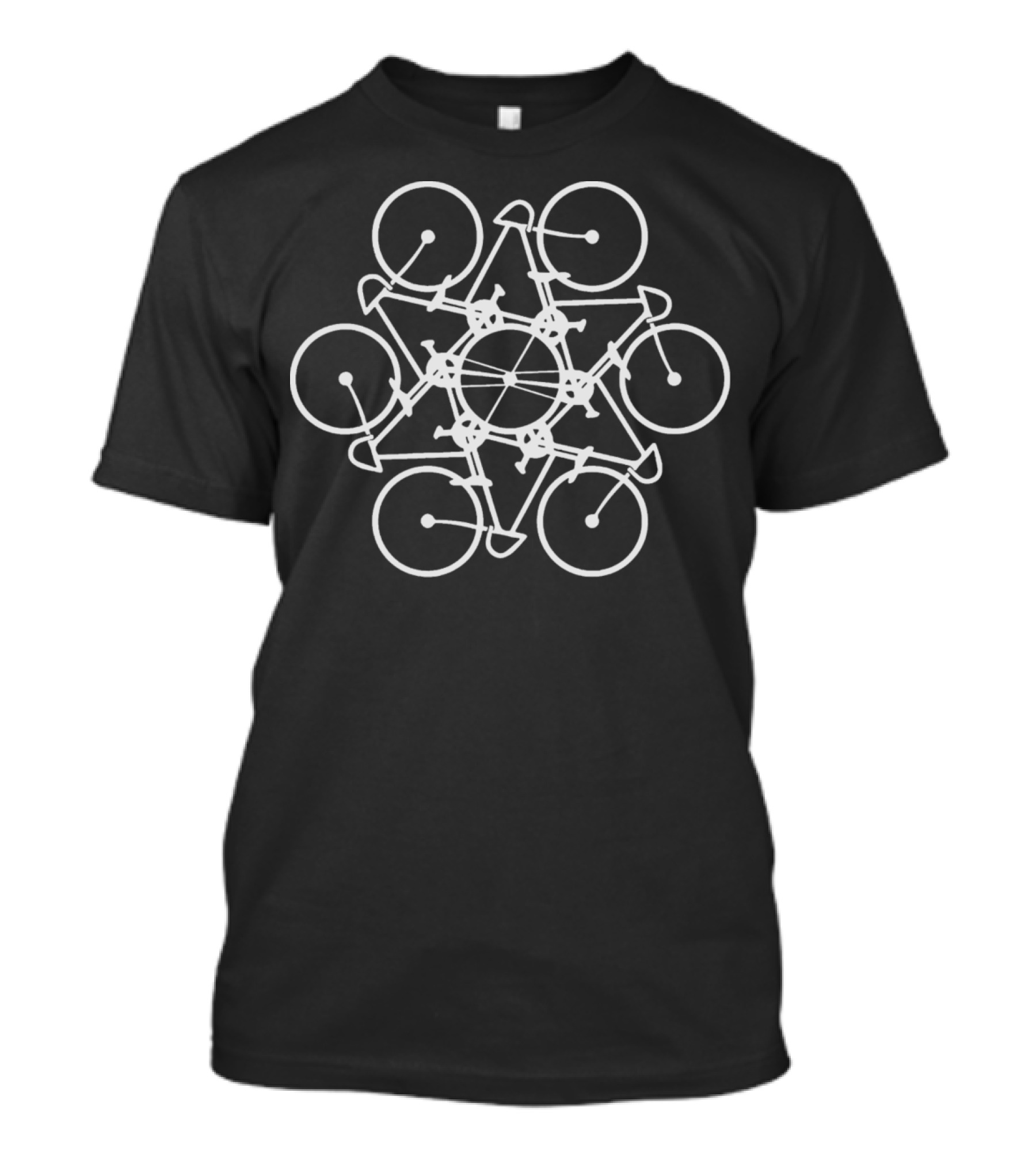 Bicycle Cyclist Speed Sport Race Cool Style Geometric Bike T-Shirt