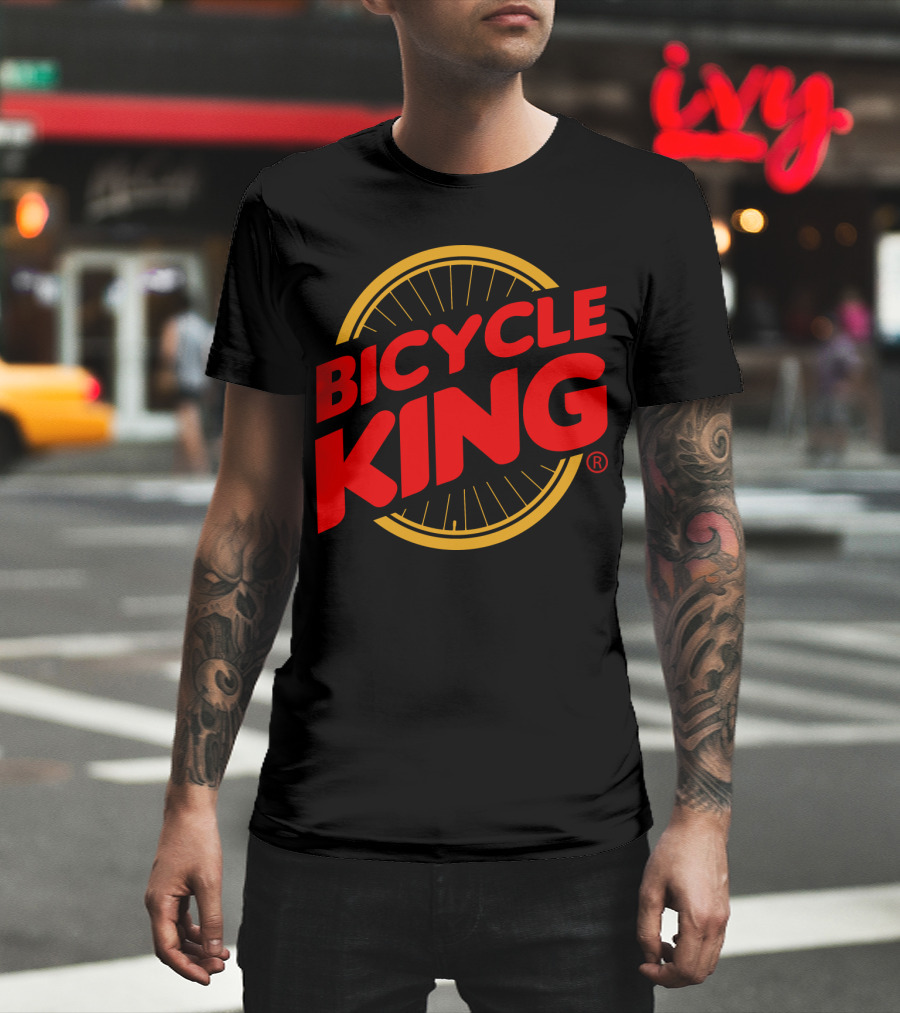 Bicycle King Parody With Bicycle Wheel T-Shirt