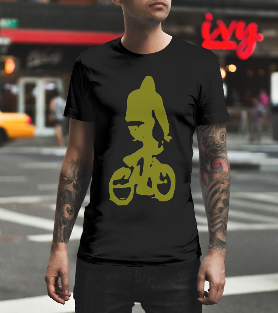 BMX Rider Silhouette In T-Shirt