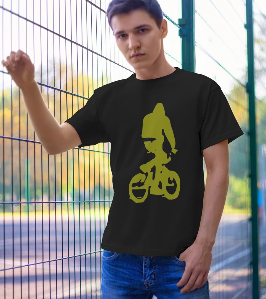 BMX Rider Silhouette In T-Shirt