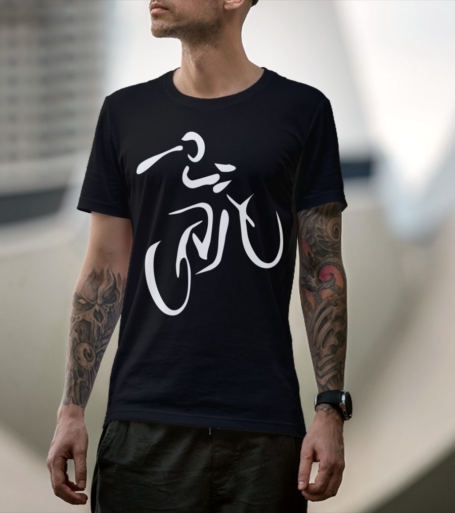 CyclingBikingSpinning Workout Abstract Cyclist T-Shirt