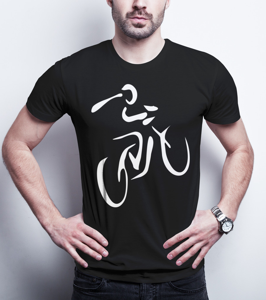CyclingBikingSpinning Workout Abstract Cyclist T-Shirt