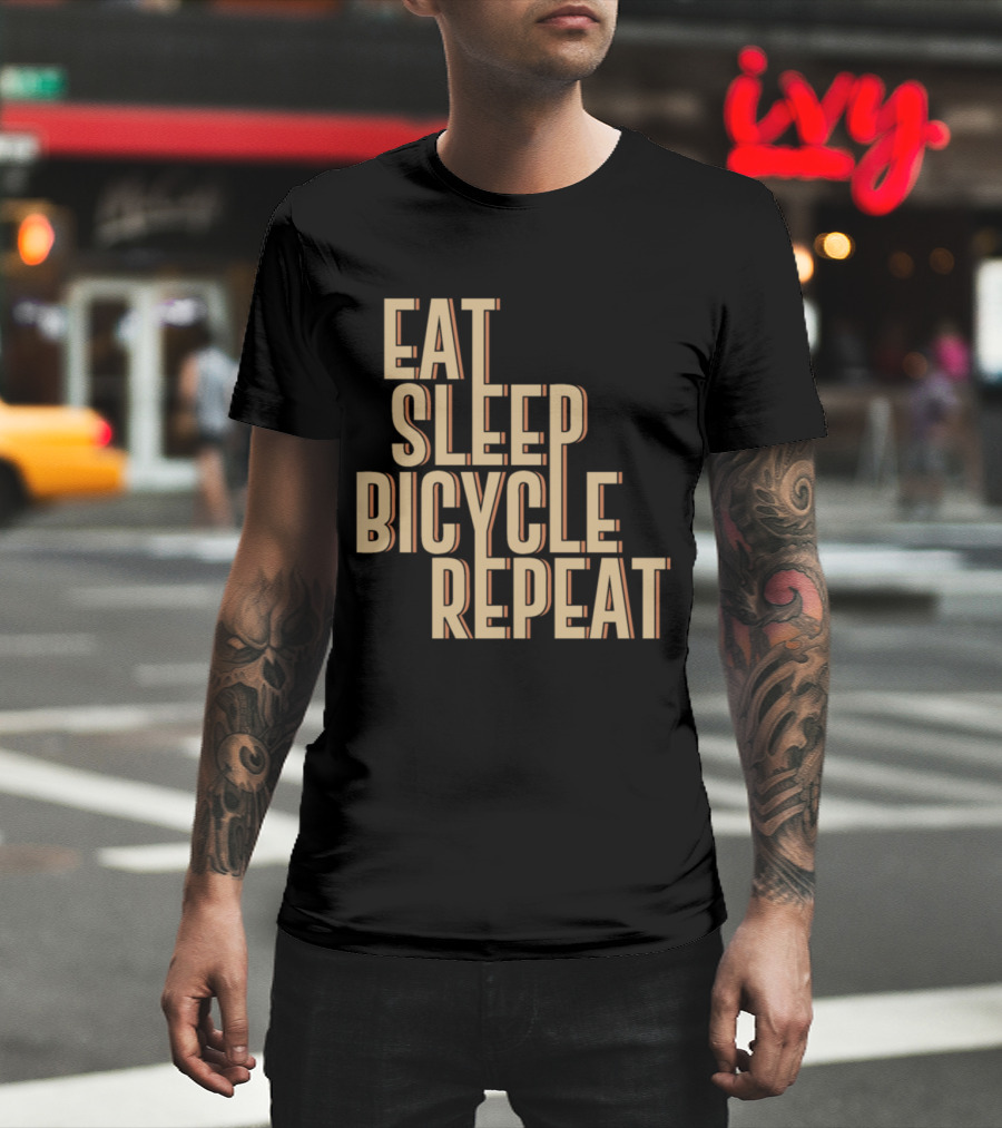 Eat Sleep Bicycle Repeat Bike Cycling Passion T-Shirt