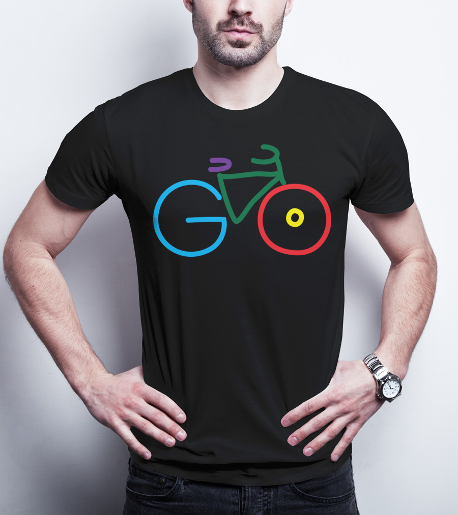 Go Green Go Healthy Go Cycling Bicycle T-Shirt