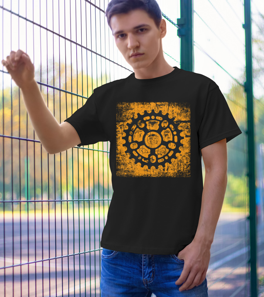 Grunge Gear Distressed Orange Sprocket T-Shirt