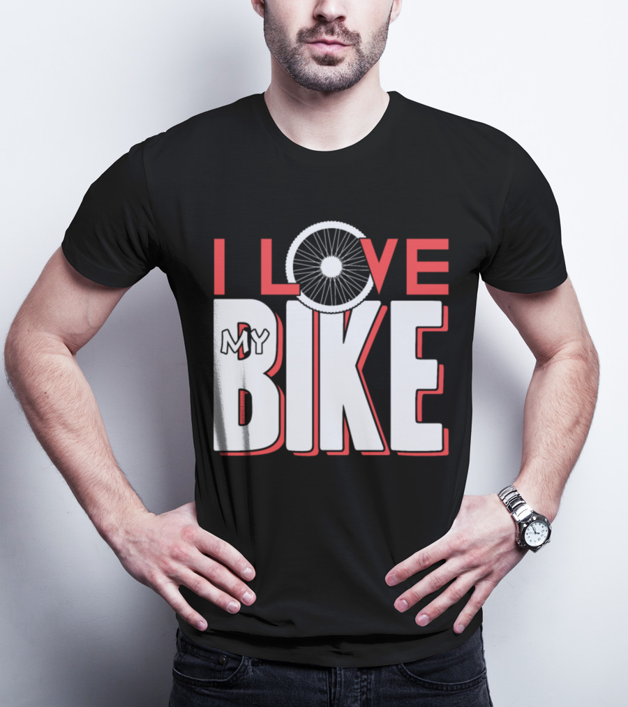 I Love My Bike Bicycle Wheel T-Shirt