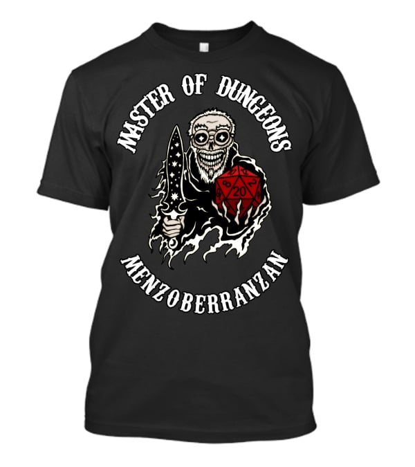 Master Of Dungeons Menzoberranzan Dice Wielding Skeleton With Starry Sword T-Shirt