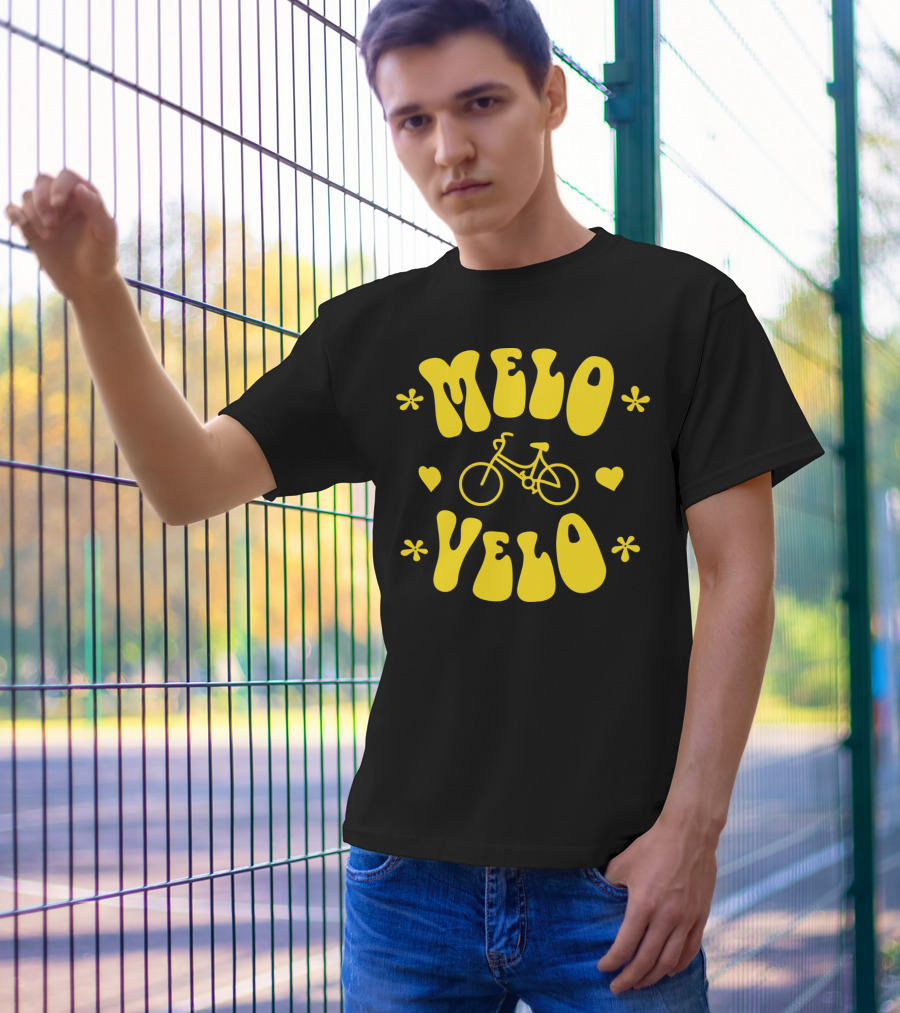 Melo Velo Bicycle Heart Flowers T-Shirt