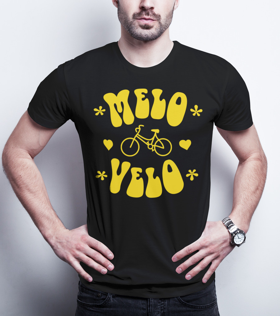 Melo Velo Bicycle Heart Flowers T-Shirt