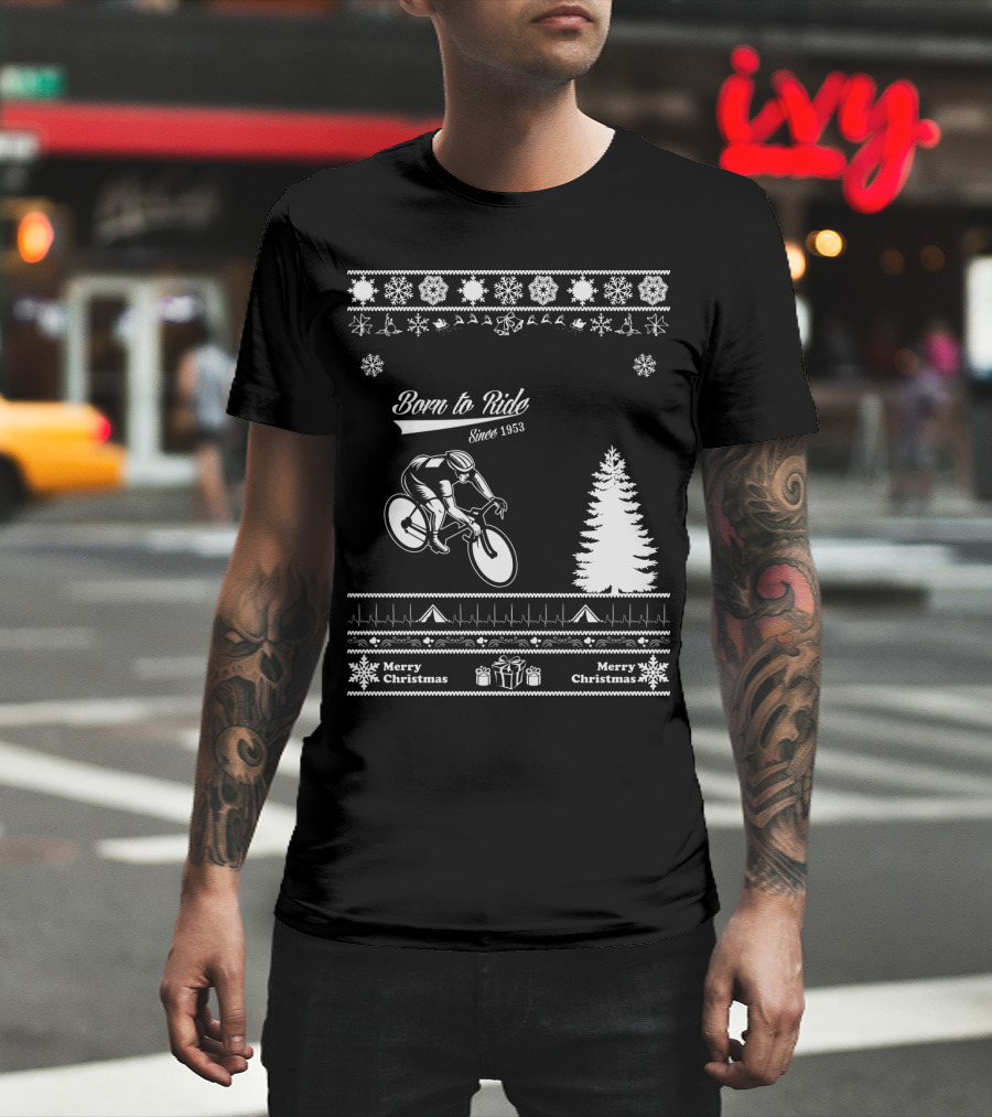 Born To Ride Merry Christmas Since 1953 T-Shirt