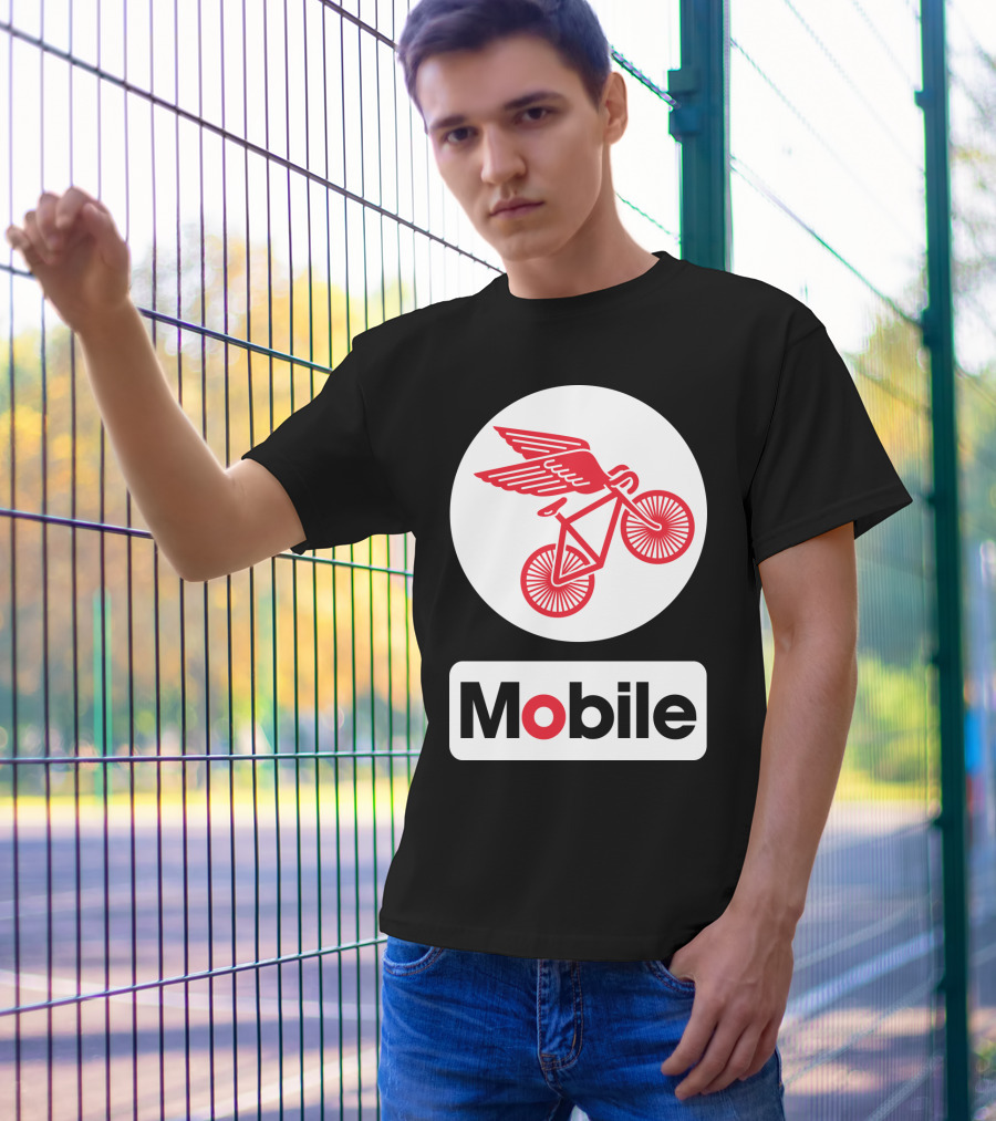 Mobile Pegasus Bicycle Wings T-Shirt