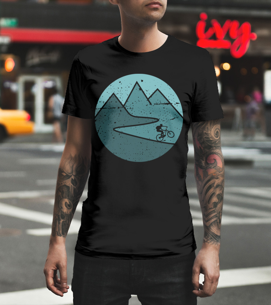 Mountain Bike Biker Cycling Adventure In Scenic Outdoor Mountains T-Shirt
