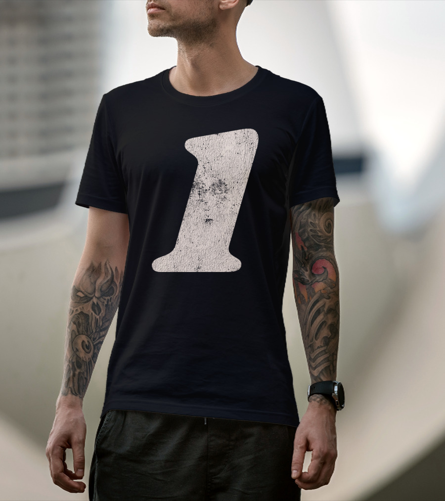 Number One Textured T-Shirt