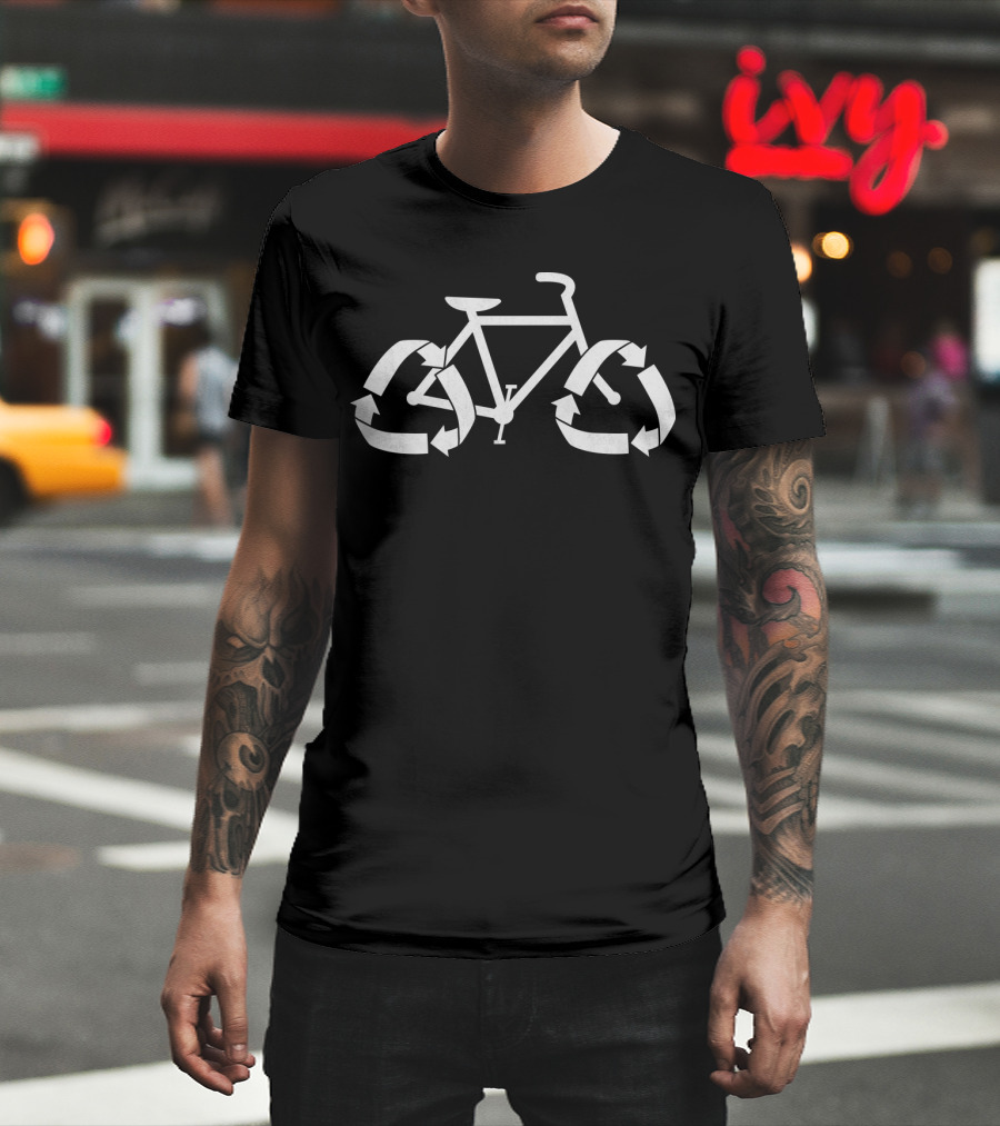 ReCycle Bicycle With Recycling Arrows Wheels T-Shirt
