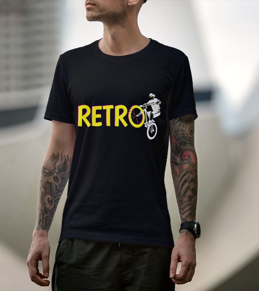 RETRO Bicycle Wheelie Rider T-Shirt