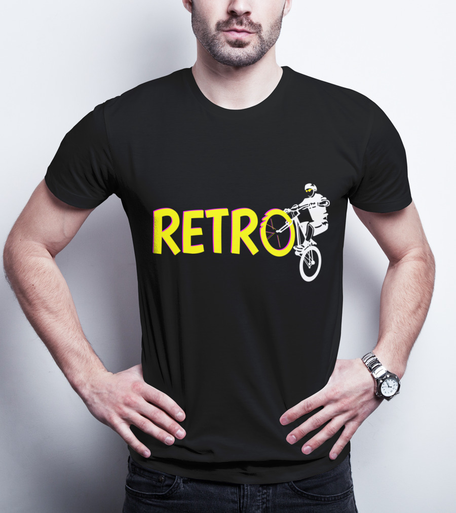 RETRO Bicycle Wheelie Rider T-Shirt