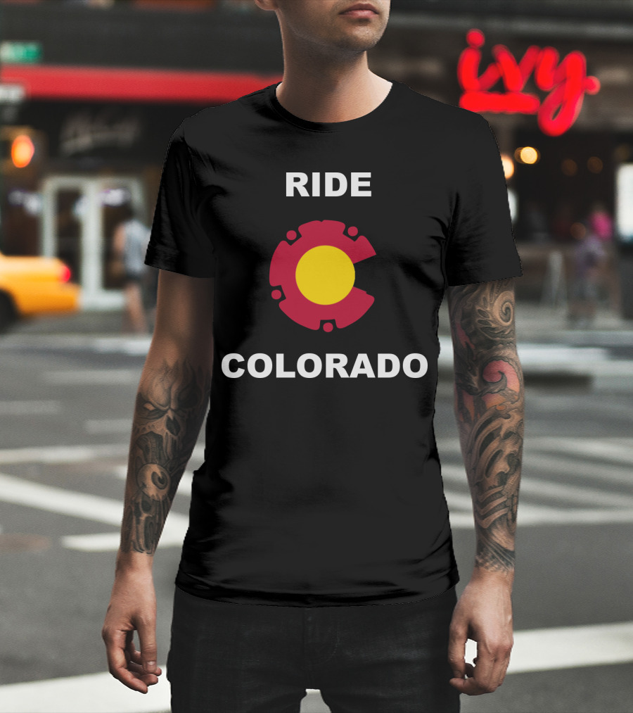 Ride Colorado Bicycle Gear Emblem T-Shirt