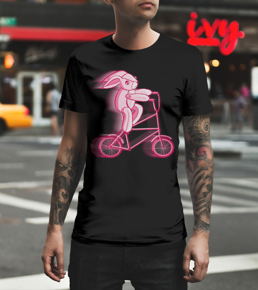 The Hare Riding Bicycle In Motion T-Shirt