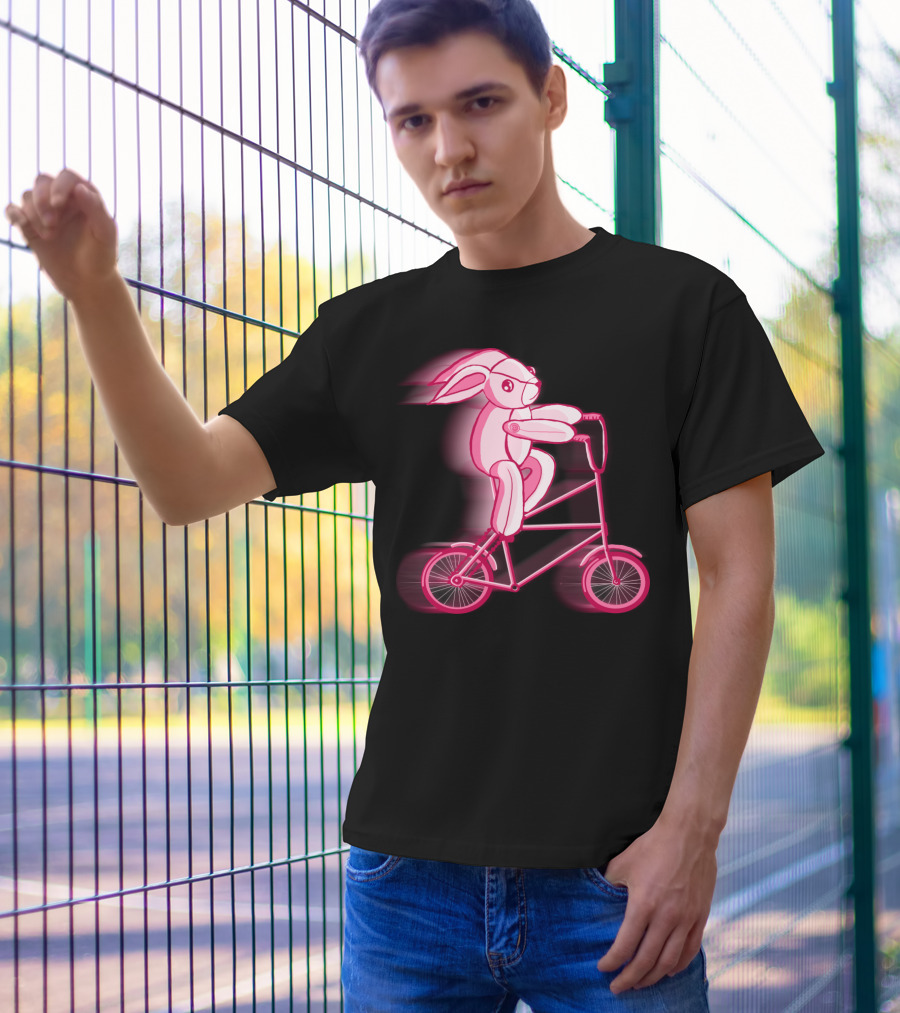 The Hare Riding Bicycle In Motion T-Shirt