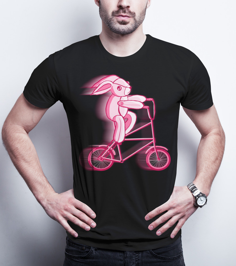 The Hare Riding Bicycle In Motion T-Shirt