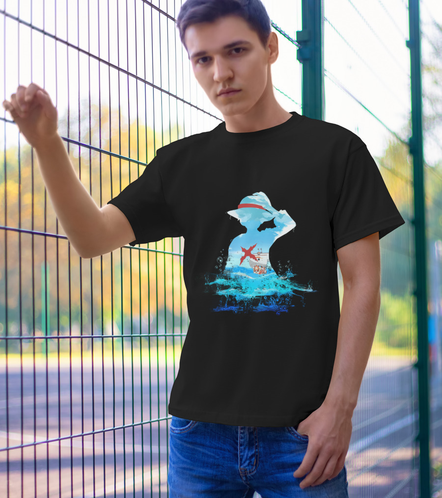 One Piece Strawhat Pirate Ship Adventure On Sea T-Shirt