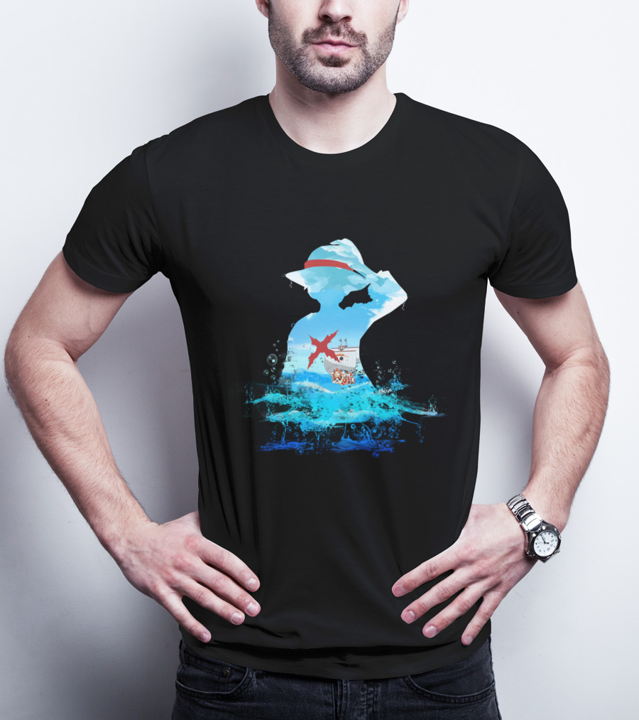 One Piece Strawhat Pirate Ship Adventure On Sea T-Shirt