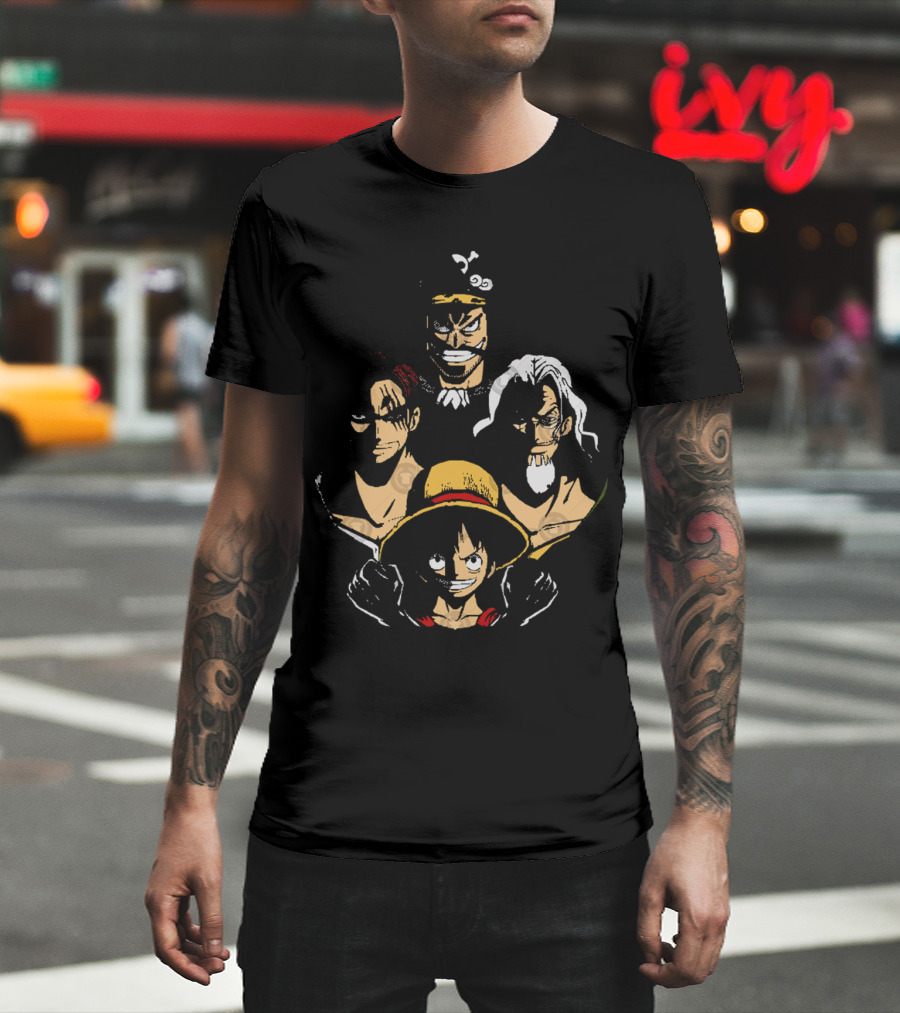 OP Rhapsody Legendary Pirate Character Quartet T-Shirt