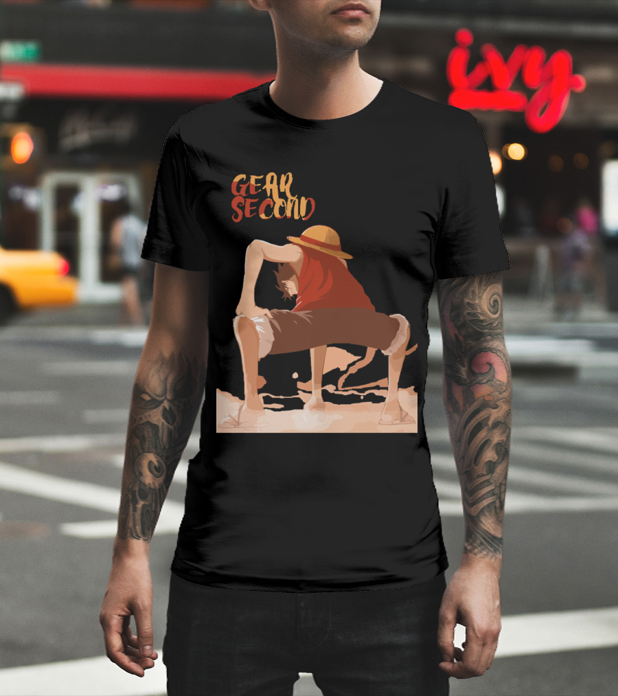 Gear Second Luffy Stance Iconic Anime Character Pose T-Shirt