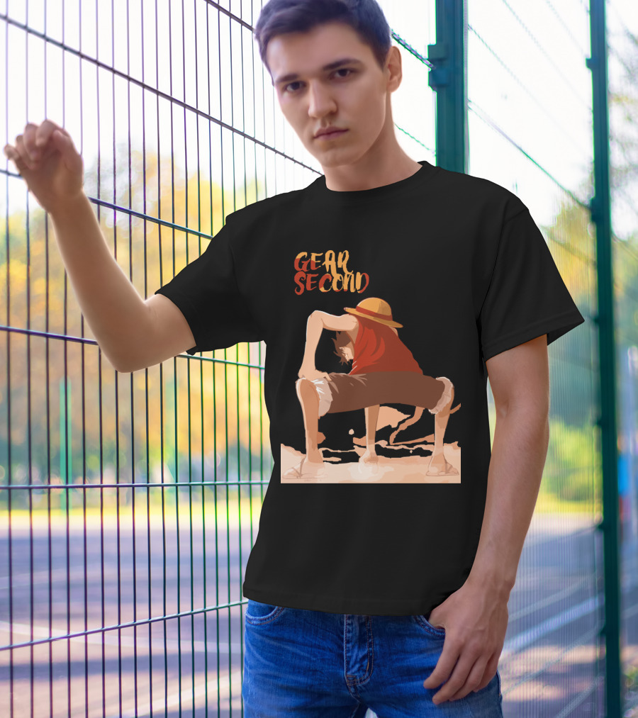 Gear Second Luffy Stance Iconic Anime Character Pose T-Shirt