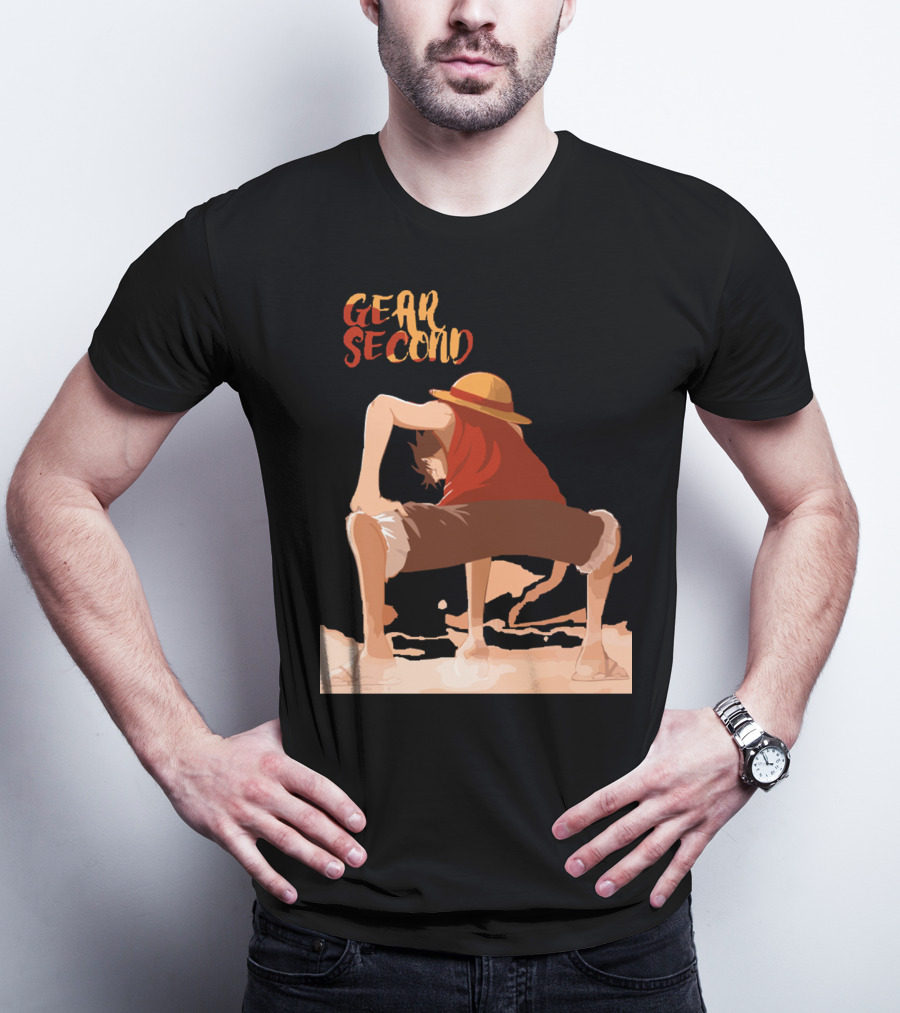 Gear Second Luffy Stance Iconic Anime Character Pose T-Shirt