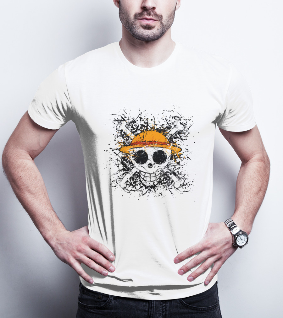 One Piece Iwara Skull Symbol With Straw Hat T-Shirt